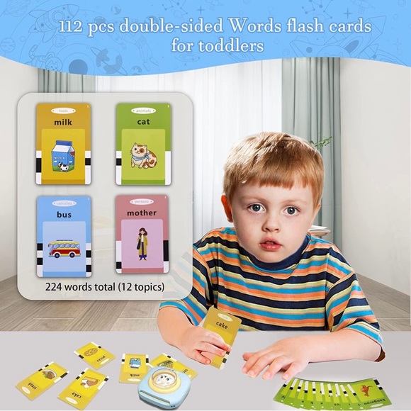 Toys | Talking Flash Cards Educational Kids Speech Toy 224 Sight Words ...